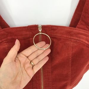 Forever 21 | Tops | Rust Colored Corduroy Zipfront Crop Top Nwot | Poshmark